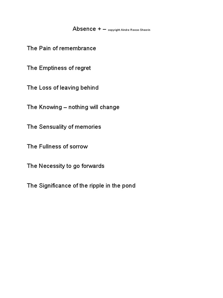 Absence POEM | PDF