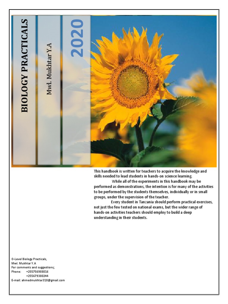 O-Level Biology Practical Handbook | PDF | Osmosis | Sucrose