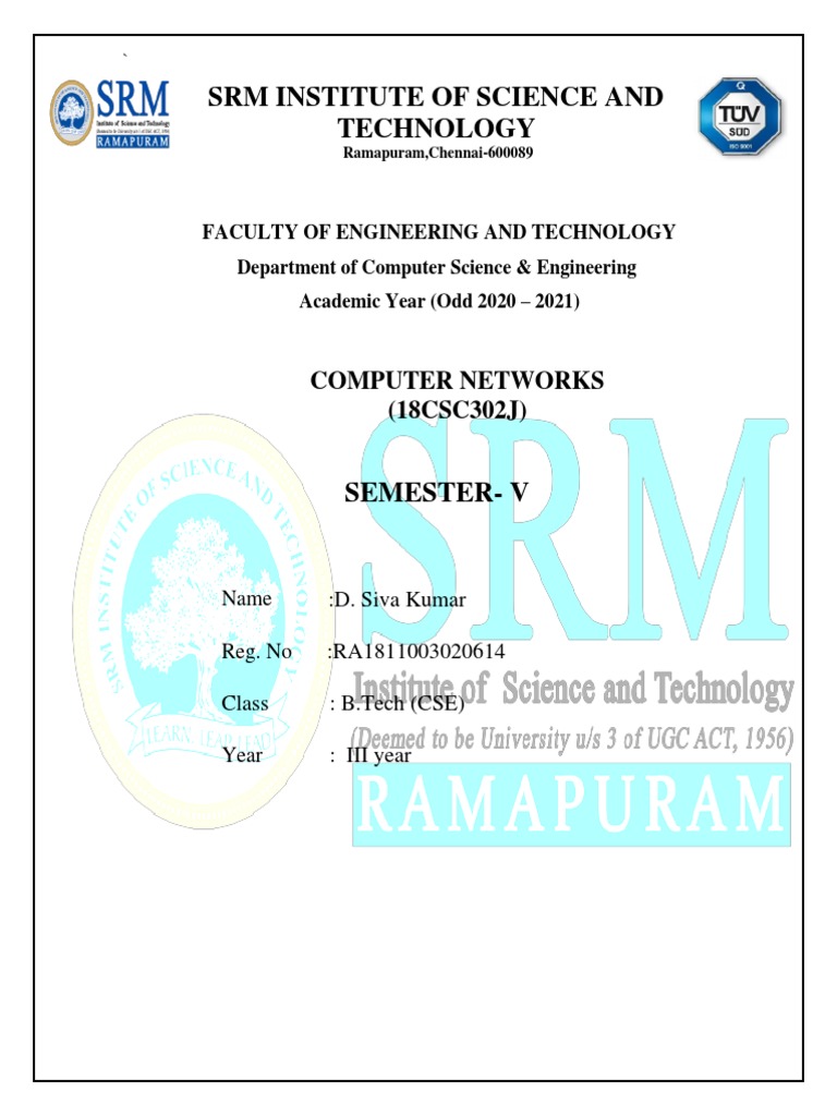 Computer Networks Lab Experiments Report [/TITLE] The provided document appears to be a lab ...