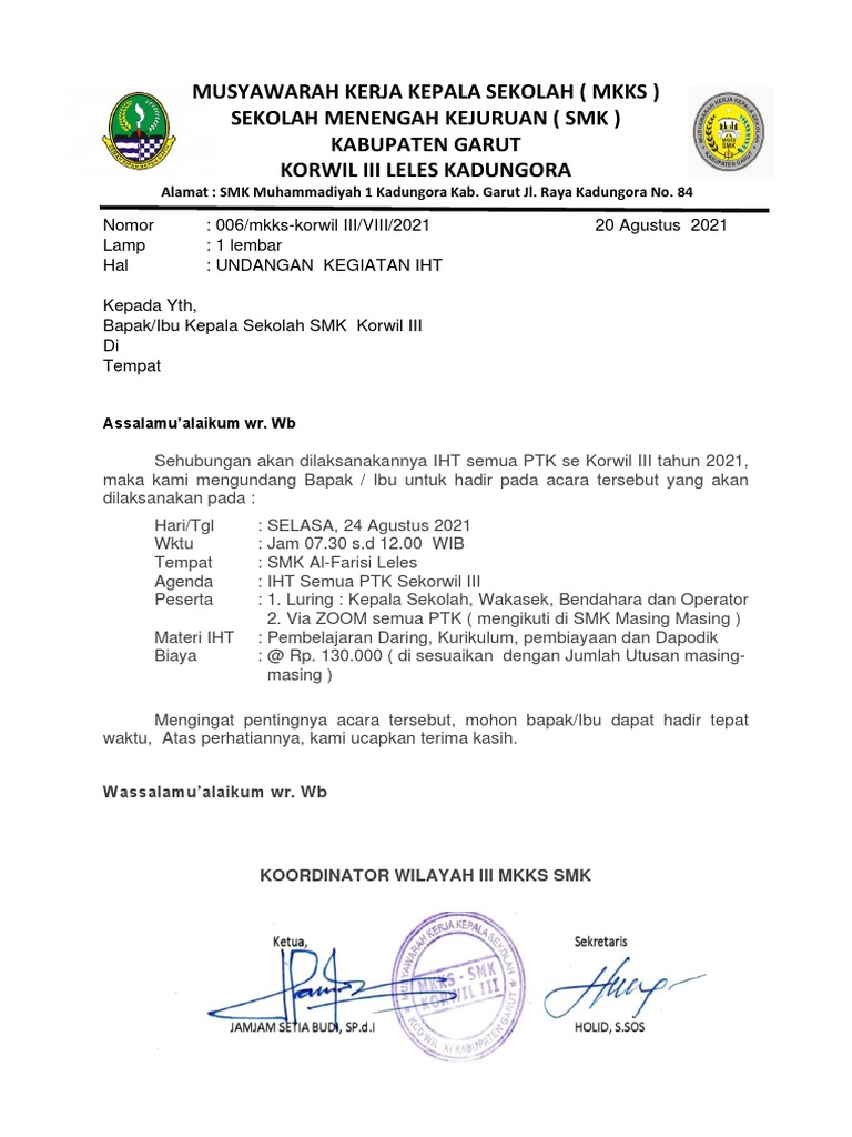 Undangan Iht 2021 | PDF