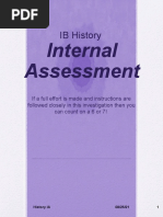 History IA Marking Criteria - IB DP | PDF | Critical Thinking | Evaluation