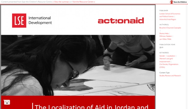 The Localization of Aid in Jordan and Lebanon: Barriers and ...