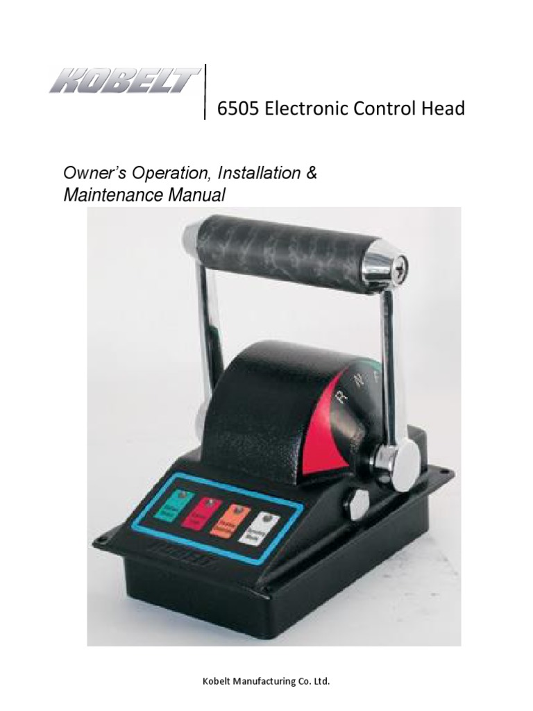 6505 Electronic Control Head: Owner's Operation, Installation ...