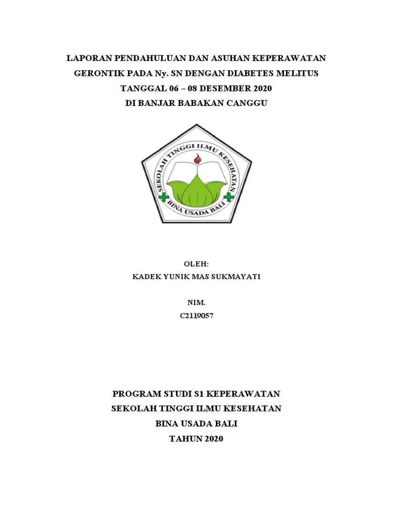 ASKEP Gerontik DM | PDF | Pengembangan Diri | Kesehatan Holistik