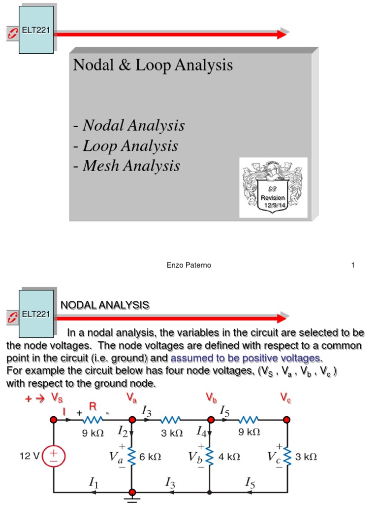 Nodal and Loop Analysis Techniques | PDF | Matrix (Mathematics ...
