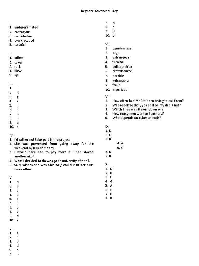 Keynote Advanced Key | PDF
