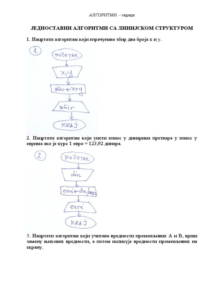 Algoritmi Zadaci | PDF