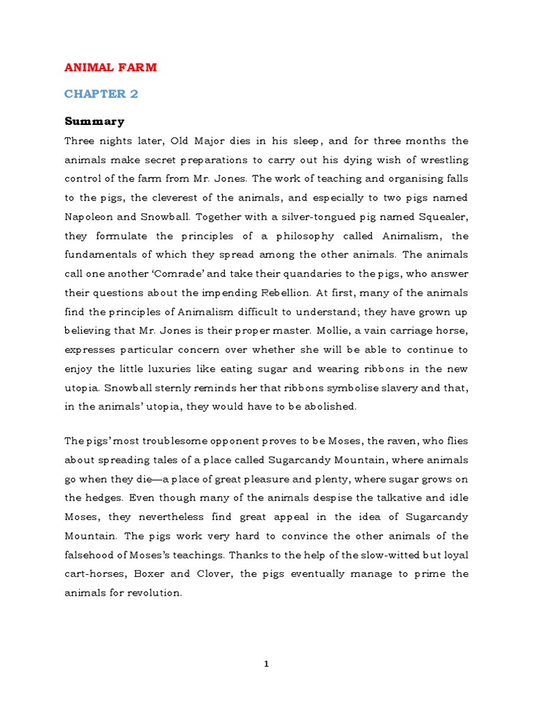 Animal Farm Chapter 2 | PDF | Communism | Russian Revolution
