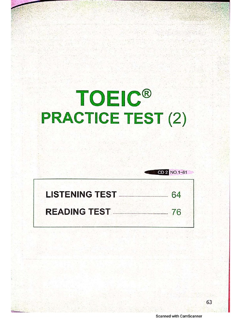 Final Test TOEIC Class - Compressed | PDF