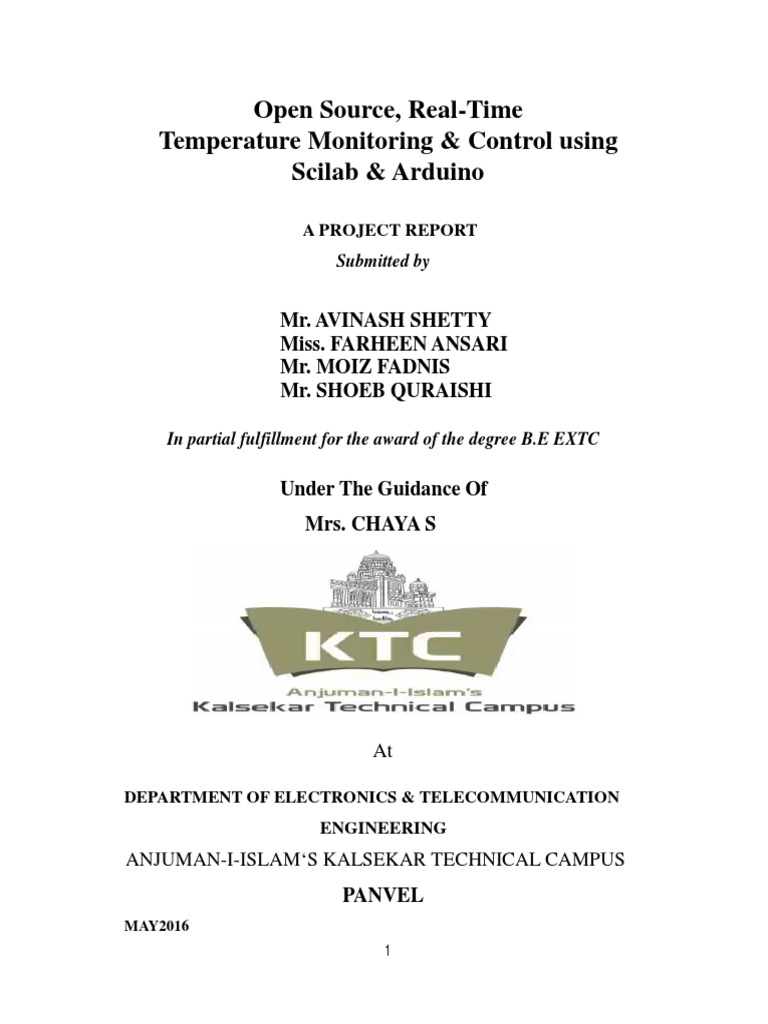 Open Source Real Time Temperature Monitoring And Control Using Scilab And Arduino Pdf Graphical