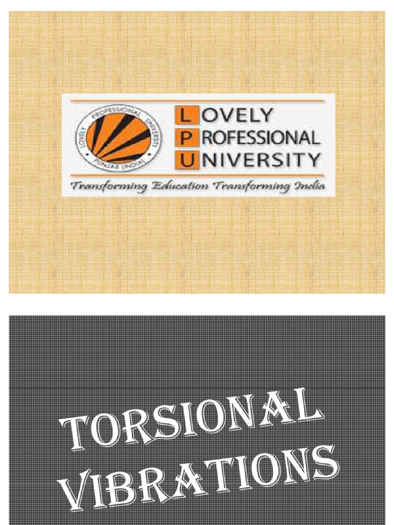 Torsional Vibration | PDF