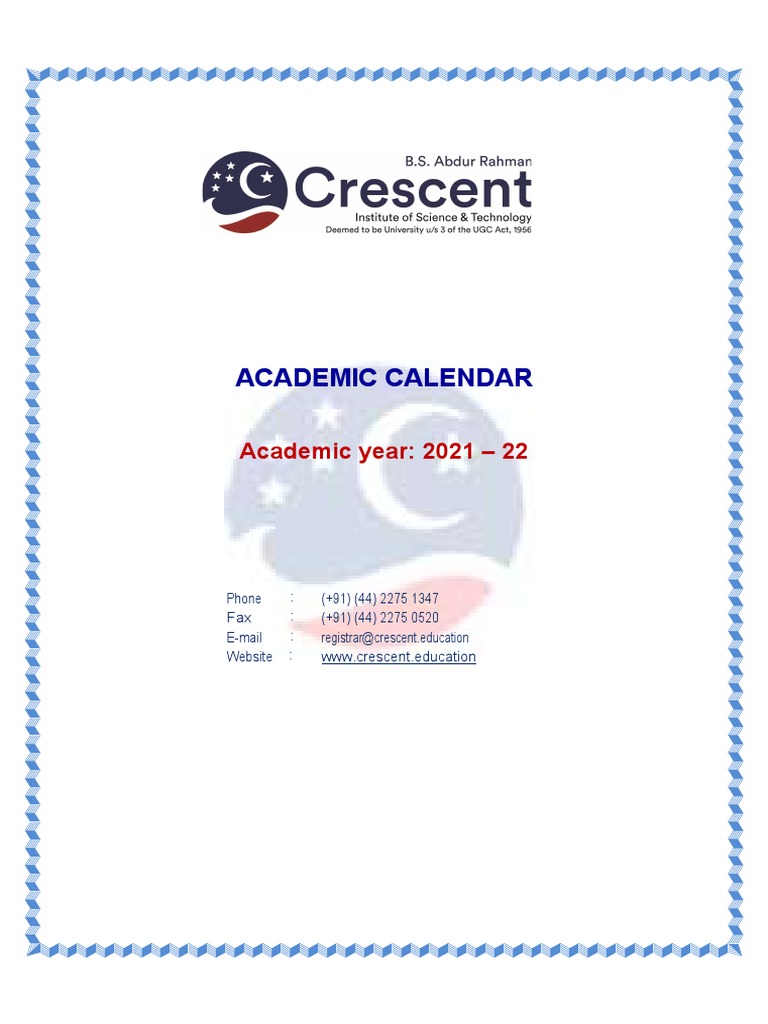 Academic Calendar 2021-22 Overview | PDF | Academic Term | Academia