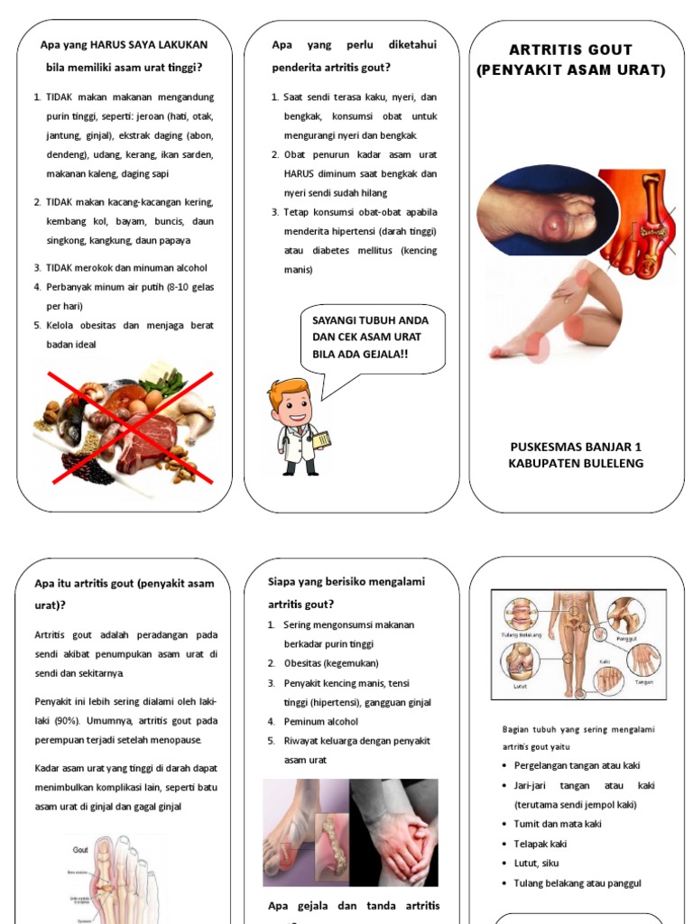 Leaflet Artritis Gout | PDF