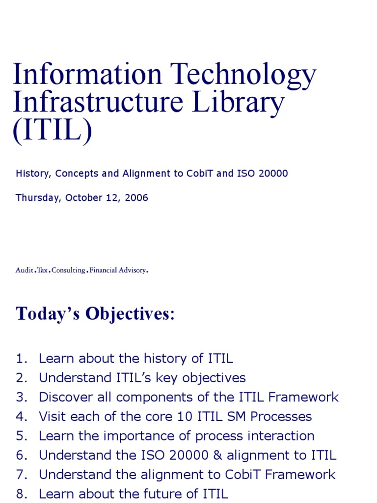 Information Technology Infrastructure Library (ITIL) | PDF | Itil | It ...