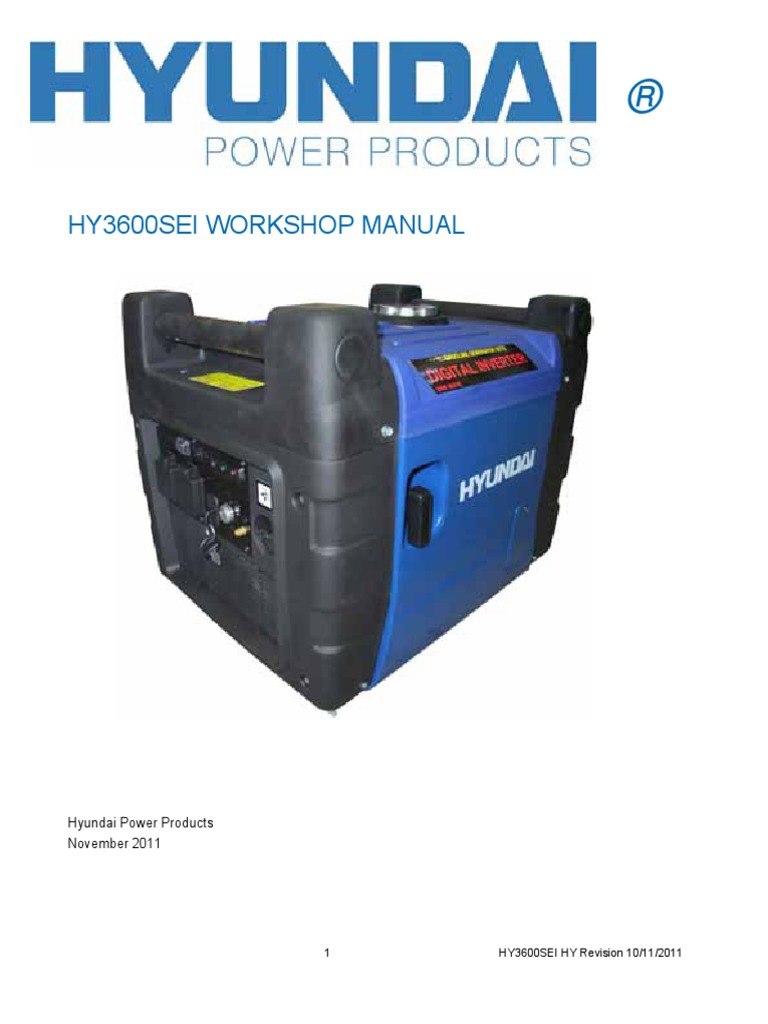 HY3600SEi Workshop Manual | PDF | Electrical Connector | Carburetor