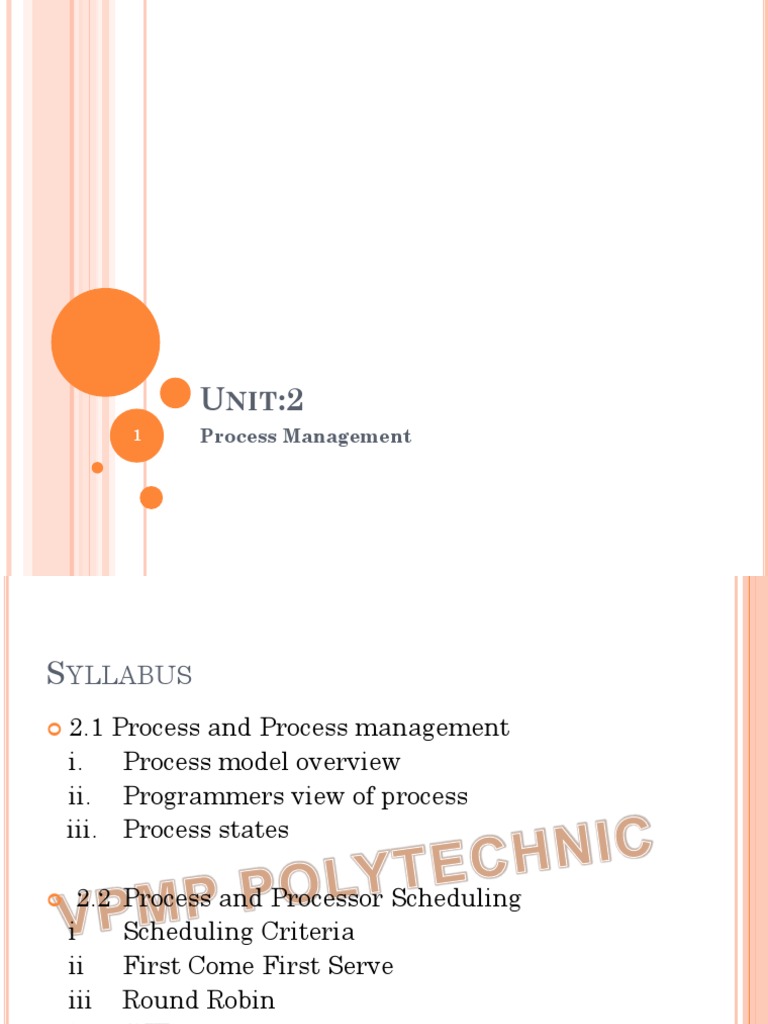 Unit 2 - Processor and Process Management | PDF | Process (Computing) | Scheduling (Computing)