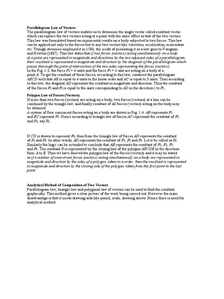 Polygon Law of Forces | PDF | Force | Euclidean Vector