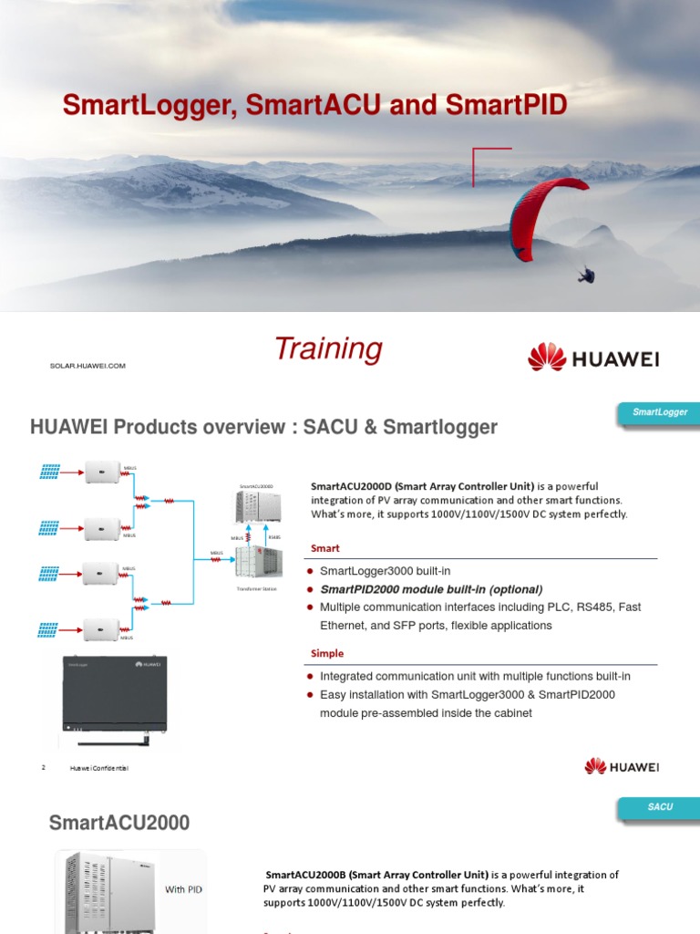 03 - HUAWEI - Training SmartLogger, SmartACU and SmartPID | PDF ...