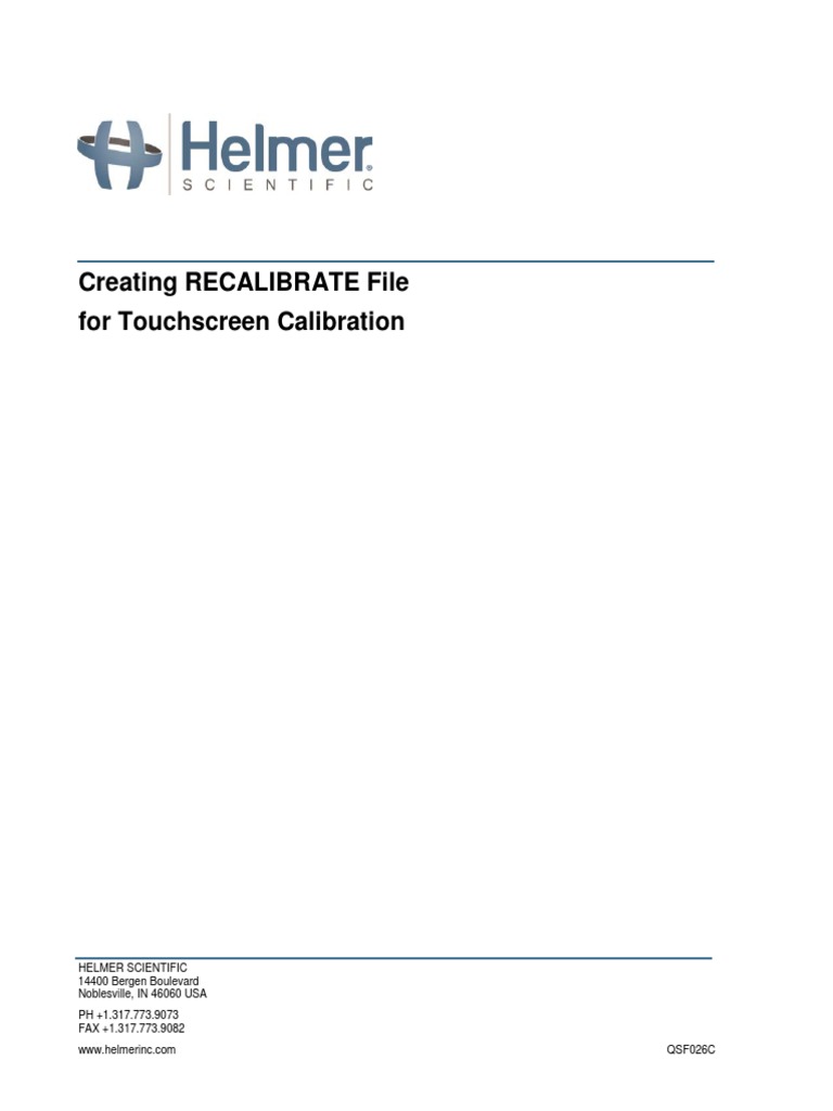 Creating RECALIBRATE File For Touchscreen Calibration | PDF | Computer ...