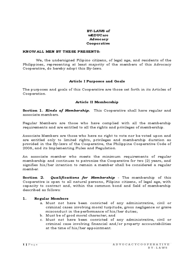 Final Bylaws | Download Free PDF | Board Of Directors | Internal Control