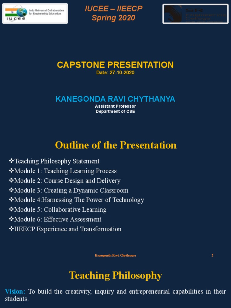 Capstone Presentation: Iucee - Iieecp Spring 2020 | PDF
