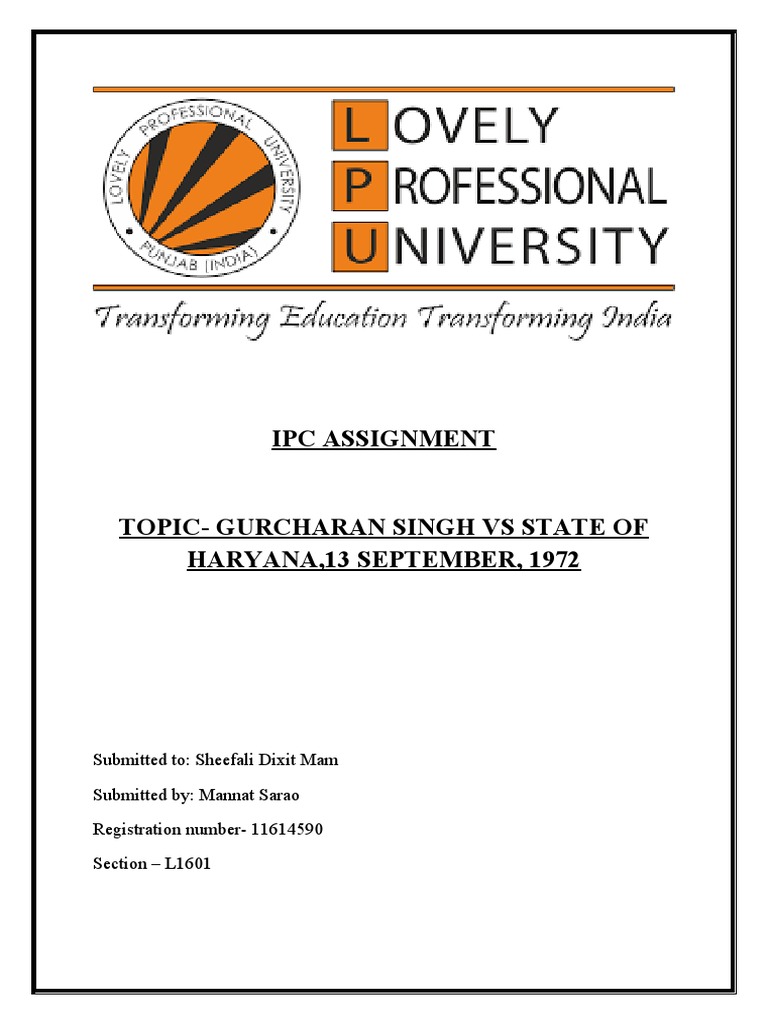 Ipc Case Gurcharan | PDF | Rape | Kidnapping