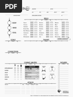 Mothership Character Sheet v5.12 | PDF