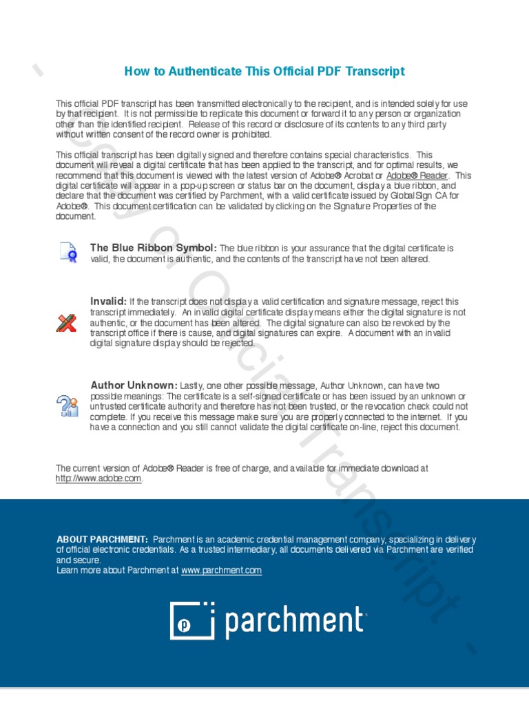 Copy of Official Transcript | PDF | Course Credit | Academia