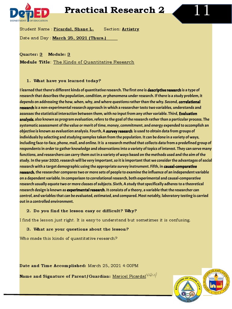 Module 3 | PDF | Evaluation | Survey Methodology