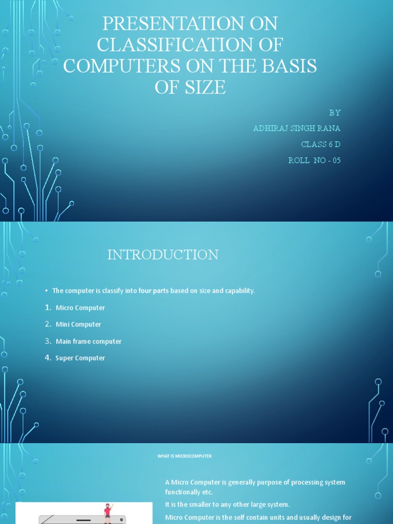 Computer Classification by Size | PDF | Microcomputers | Laptop