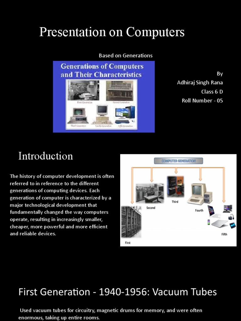 Computer Presentation Based On Generations | PDF | Computer Programming ...