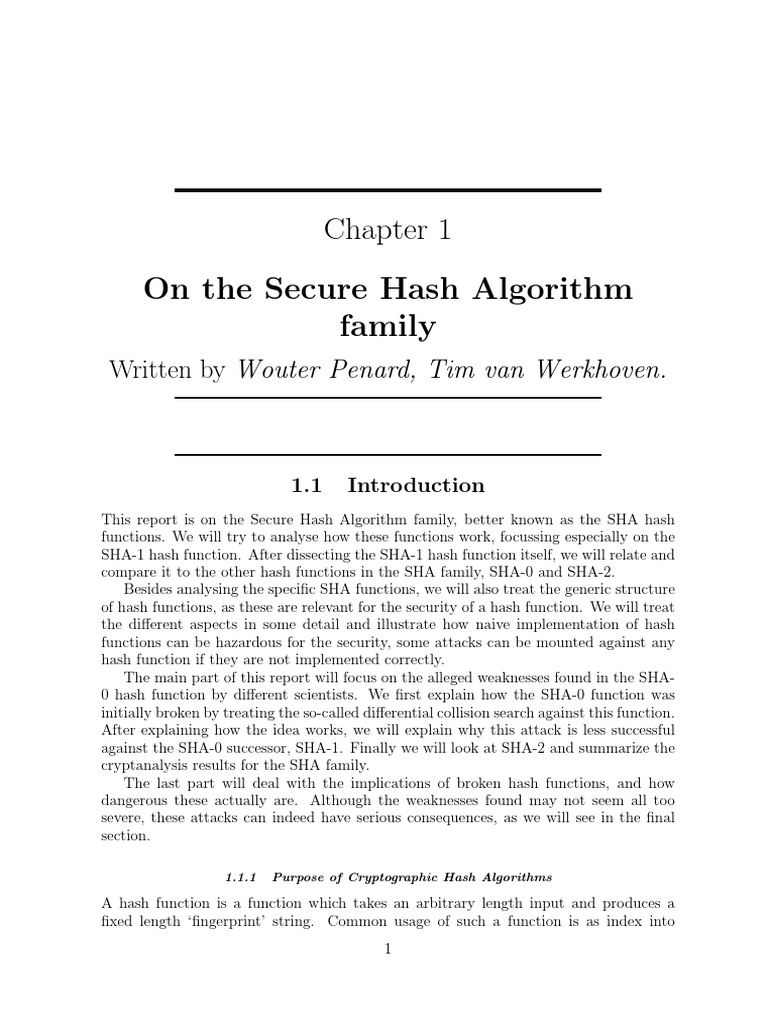 An In-Depth Analysis of the Secure Hash Algorithm Family and its ...