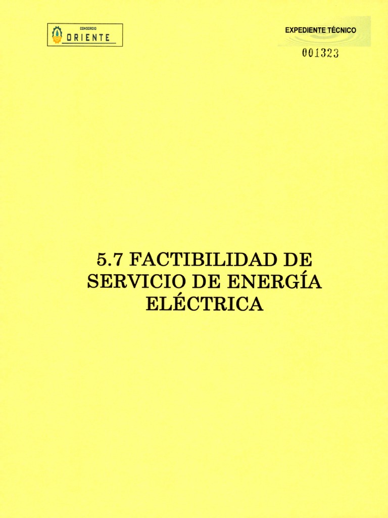 Factibilidad de Servicio de Energía Eléctrica | PDF
