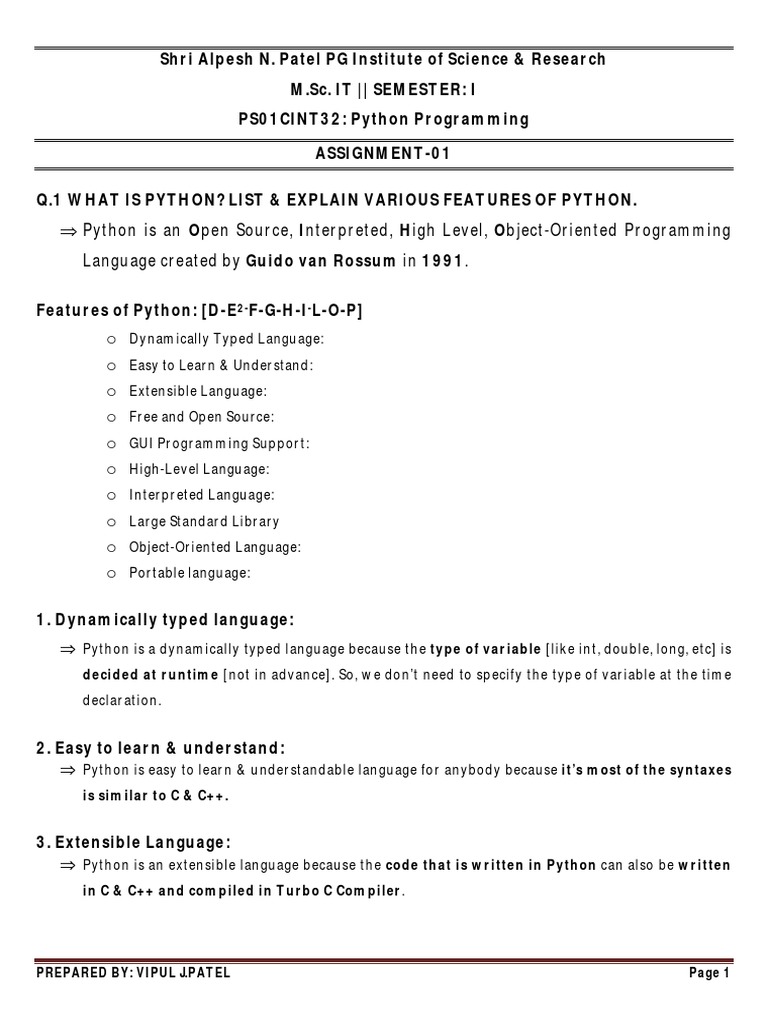 Advantages of Python | PDF | Python (Programming Language) | Library (Computing)