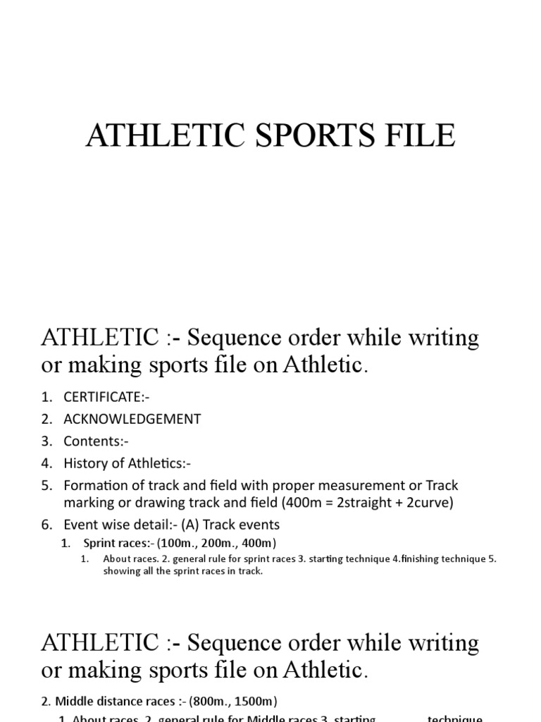 Athletics Project File Overview | PDF | Computers | Technology ...