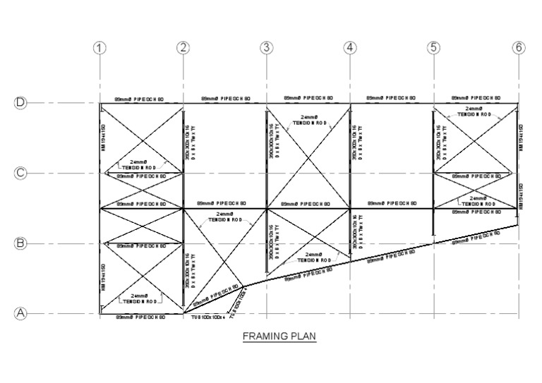 Framing Plan: 89mmø Pipe SCH 80 | PDF