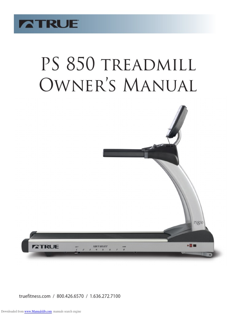 PS 850 Treadmill Owner's Manual: Downloaded From Manuals Search Engine ...