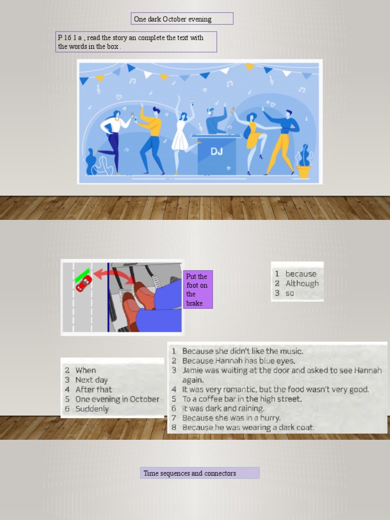 One Dark October Evening P 16 1 A, Read The Story An Complete The Text ...