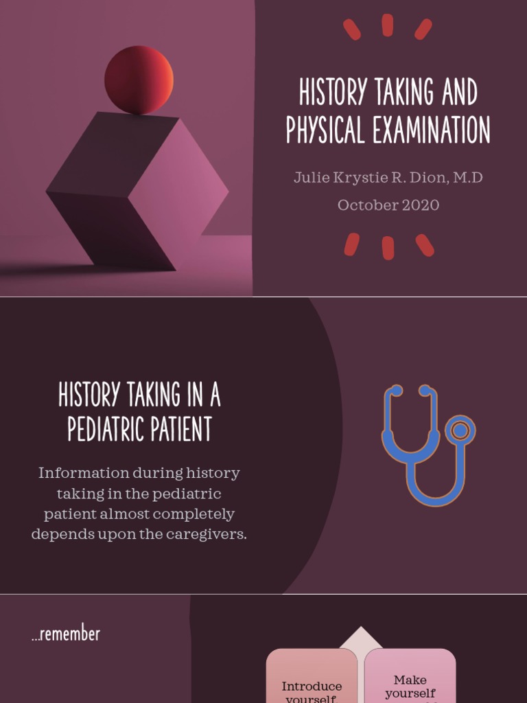 HISTORY-TAKING-AND-PHYSICAL-EXAMINATION Pediatrics | PDF | Clinical ...