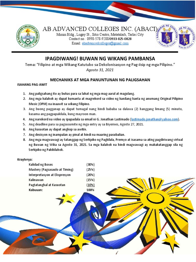 Mechanics Isahang Pagawit | PDF