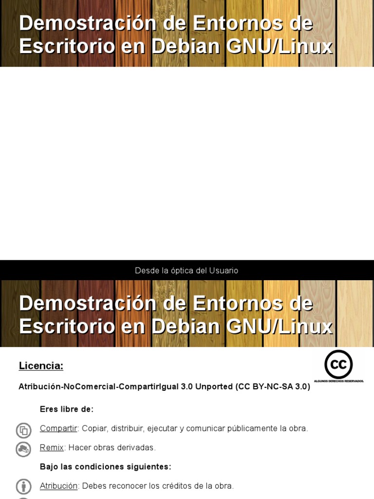 Demostracion de Entornos de Escritorio en Debian Gnu-Linux | PDF | Distribución de Linux ...
