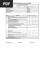 Checklist For Site Works | PDF | Specification (Technical Standard) | Wall