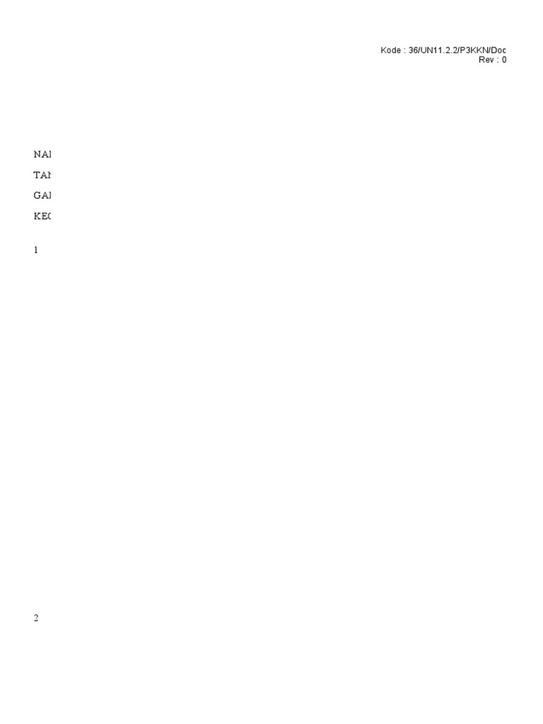 Form Monev KKN Regular 19 - Andrew Flagellata - SB1 | PDF