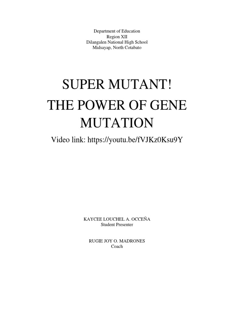 The Power of Gene Mutation: Exploring the Possibility of Genetic ...