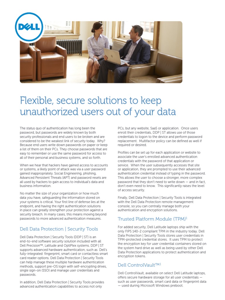 Dell Data Protection - Security Tools Data Sheet | PDF | Password ...