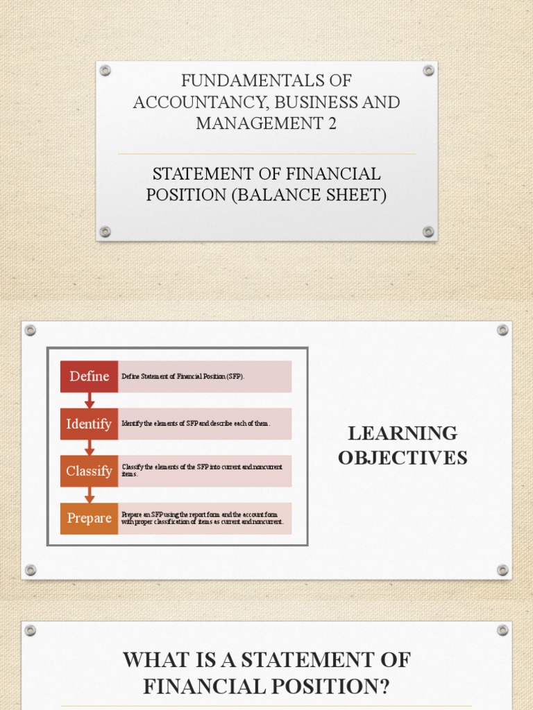 Fundamentals of Accountancy, Business and Management 2: Statement of ...