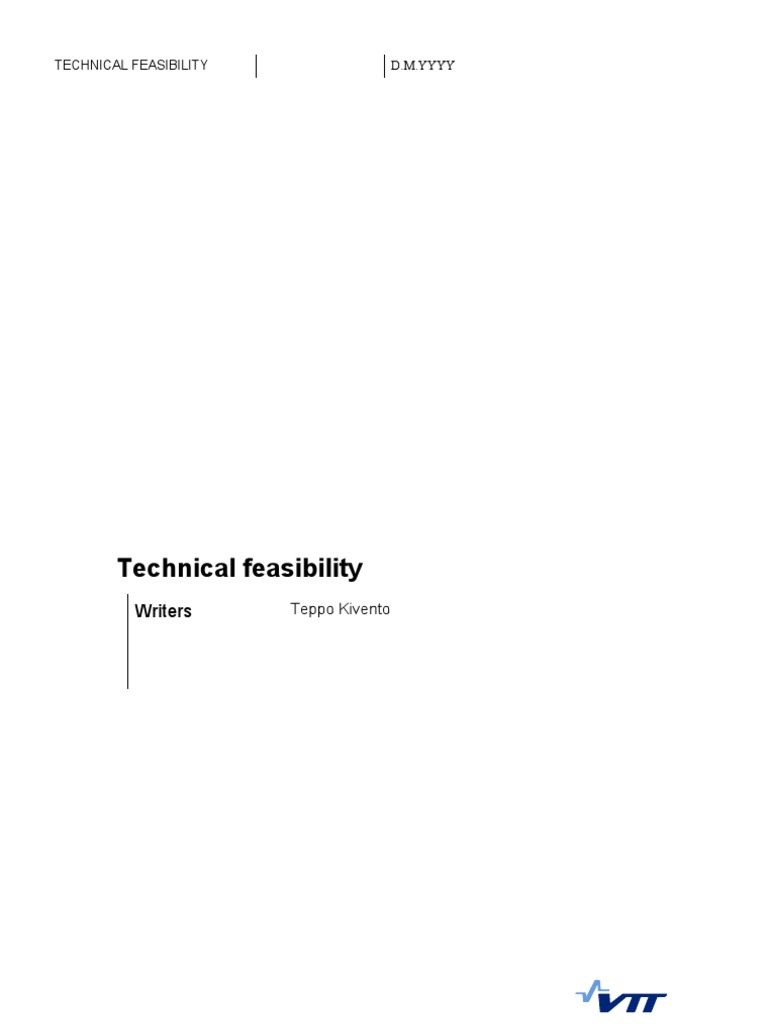Technical Feasibility v1.0 | PDF | Feasibility Study | Evaluation
