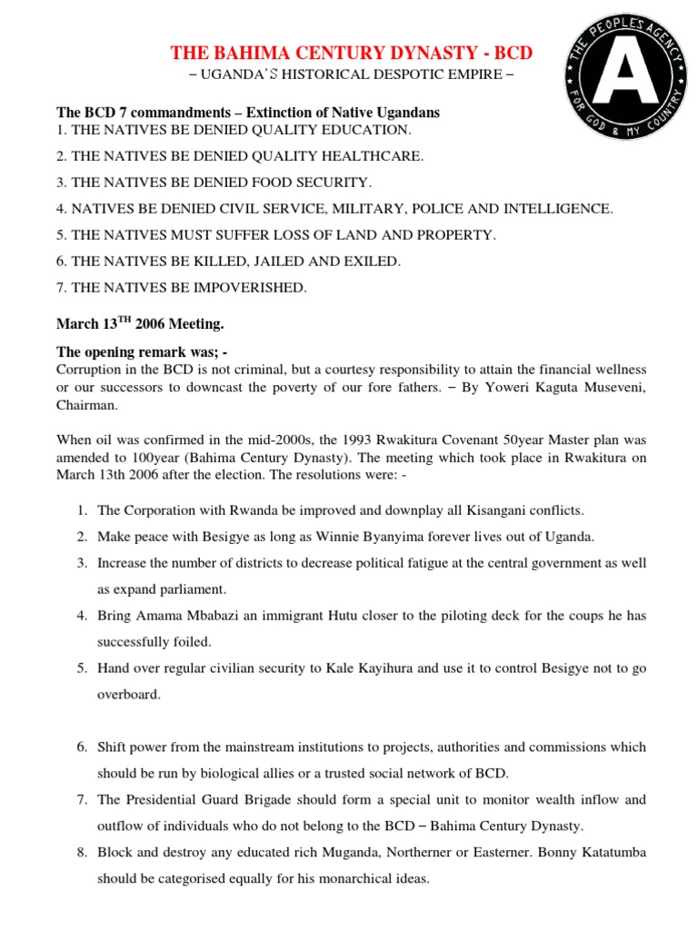 The Bahima Century Dynasty Overview | PDF | Uganda