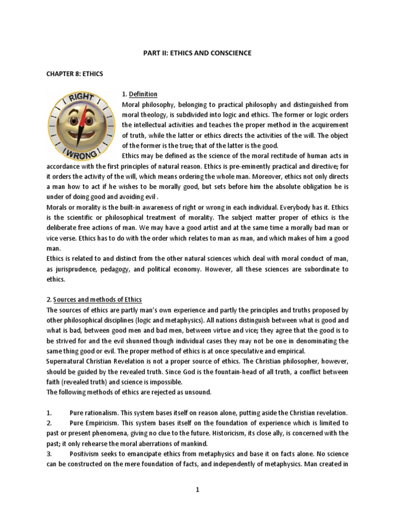 Part Ii: Ethics and Conscience | PDF | Evil | Reason