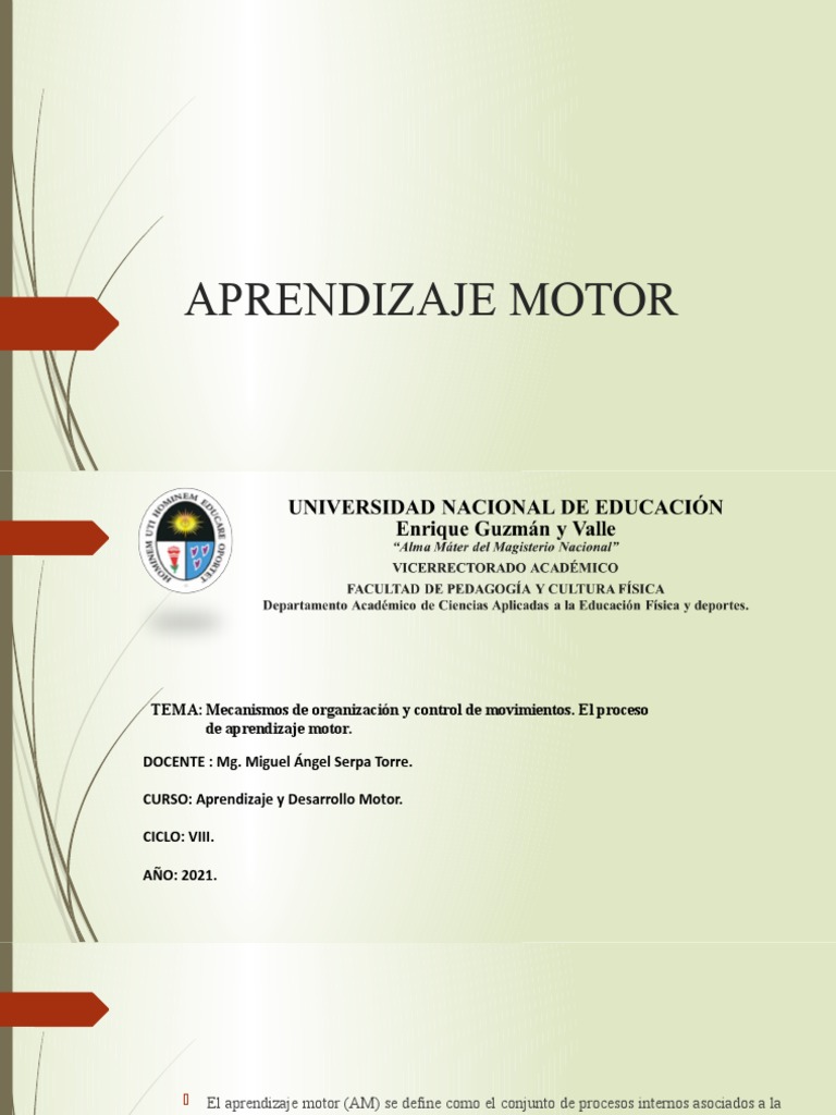 Aprendizaje Motor | Descargar gratis PDF | Aprendizaje | Memoria